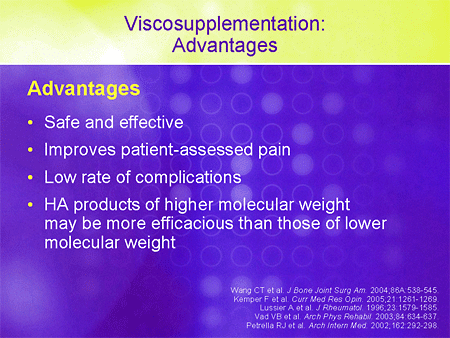 Integrating Viscosupplementation Into a Comprehensive Osteoarthritis Treatm