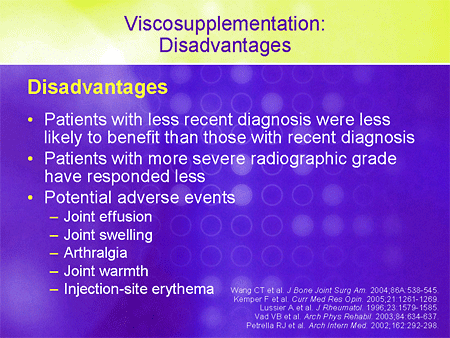 Integrating Viscosupplementation Into a Comprehensive Osteoarthritis Treatm