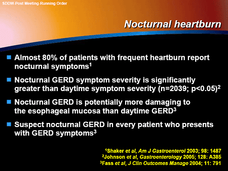 Nocturnal Gastroesophageal Reflux Disease
