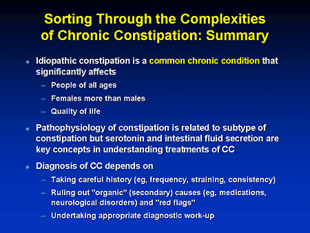 Raising the Bar in the Management of Chronic Idiopathic Constipation