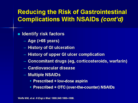 Nonsteroidal Anti-inflammatory Drug-Related Gastrointestinal Complications
