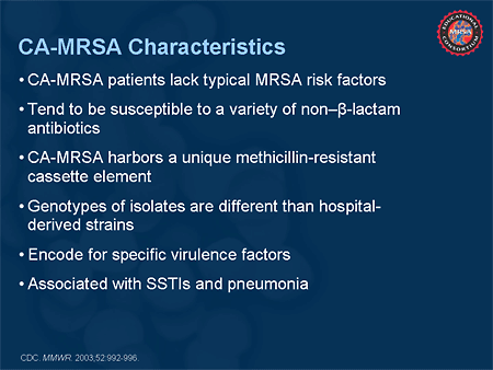 Community-Acquired and Healthcare-Associated MRS