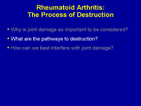 Refining the Focus: Uncoupling Inflammation and Joint Destruction