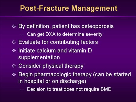 Management and Treatment of Osteoporosis