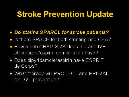 Stroke Prevention: New Results From Major Clinical Trials (Slides with ...