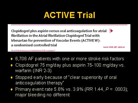 Stroke Prevention: New Results From Major Clinical Trials (Slides with ...