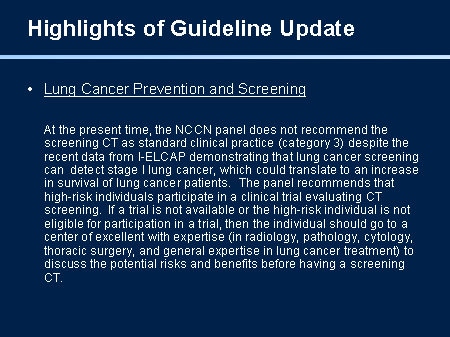 NCCN Non-Small Cell Lung Cancer Guidelines Update (Slides with Transcript)