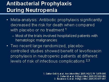 NCCN Prevention and Treatment of Cancer-Related Infections Guidelines ...