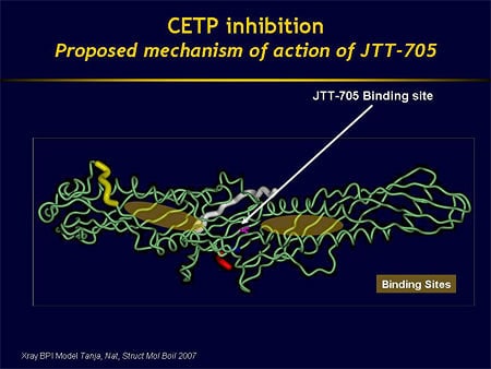 Slide 20. CETP Inhibition: Proposed Mechanism of Action of JTT-705