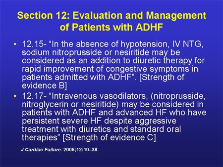 Safety and Efficacy of Therapies for Acute Decompensated Heart Failure ...