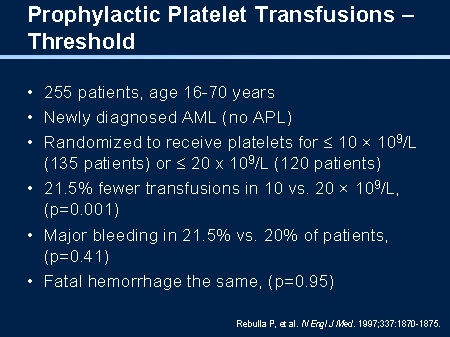 Blood Products and Growth Factors in the Treatment of Thrombocytopenia ...