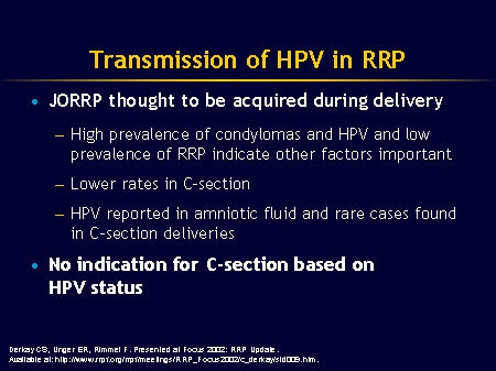 Recurrent Respiratory Papillomatosis: High-Risk Consequences of Low ...