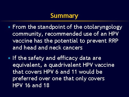 Recurrent Respiratory Papillomatosis: High-Risk Consequences of Low ...