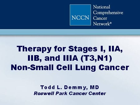 Therapy for Stages I, IIA, IIB, and IIIA (T3, N1) Non-Small Cell Lung ...