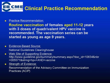 Future is Now-Understanding HPV Vaccine Guidelines (Slides With Transcript)