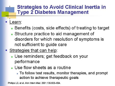 The Problem of Clinical Inertia in the Care of Patients With Type 2 ...