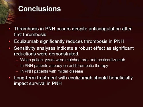 Paroxysmal Nocturnal Hemoglobinuria and Thrombosis (Slides With Transcript)