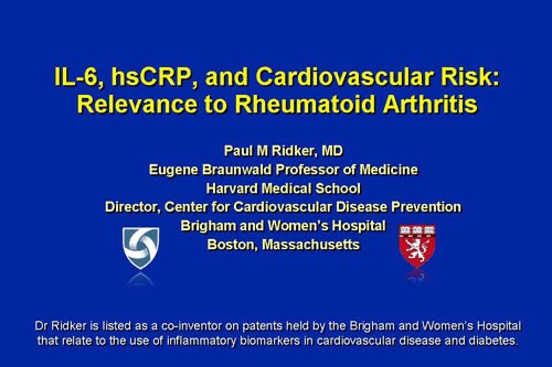 Rheumatoid Arthritis, Inflammation and Cardiovascular Disease