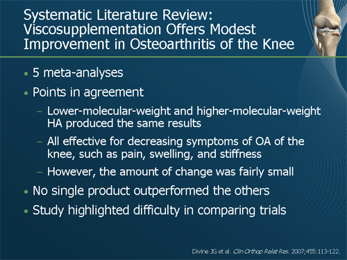 Viscosupplementation for Knee OA: Improving Outcomes (Slides/Transcript)