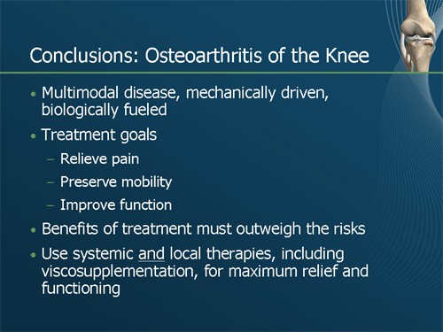 Viscosupplementation for Knee OA: Improving Outcomes (Slides/Transcript)