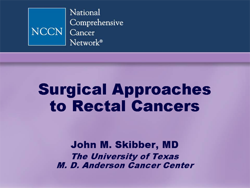 NCCN Clinical Practice Guidelines in Oncology-Colorectal Cancers-Transcript