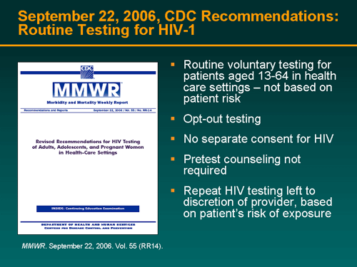 Routine Opt-Out Testing for HIV: Rationale and Obstacles (Slide/Transcript)