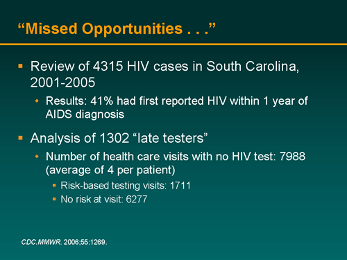 Routine Opt-Out Testing for HIV: Rationale and Obstacles (Slide/Transcript)