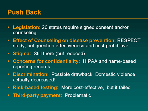 Routine Opt-Out Testing for HIV: Rationale and Obstacles (Slide/Transcript)