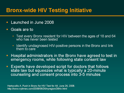 Routine Opt-Out Testing for HIV: Rationale and Obstacles (Slide/Transcript)