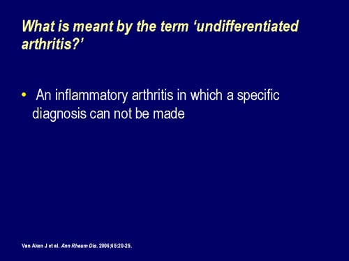 #1-Impact of New Data on Undifferentiated RA Patient Management--Transcript