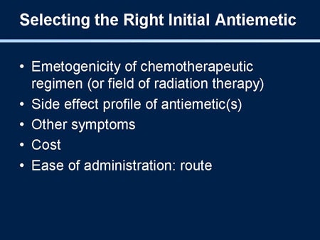 Managing Effects of Cancer Therapy: Nausea and Vomiting (Slides With ...