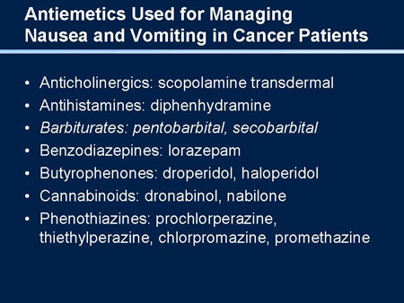 Managing Effects of Cancer Therapy: Nausea and Vomiting (Slides With ...