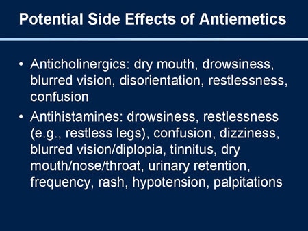 Managing Effects of Cancer Therapy: Nausea and Vomiting (Slides With ...