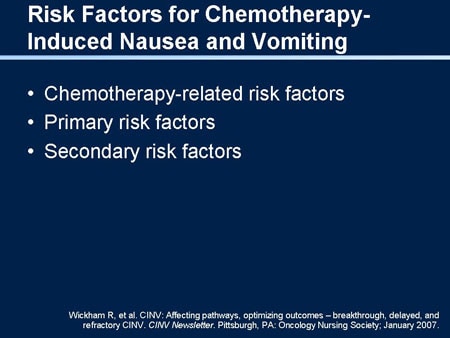 Managing Effects of Cancer Therapy: Nausea and Vomiting (Slides With ...