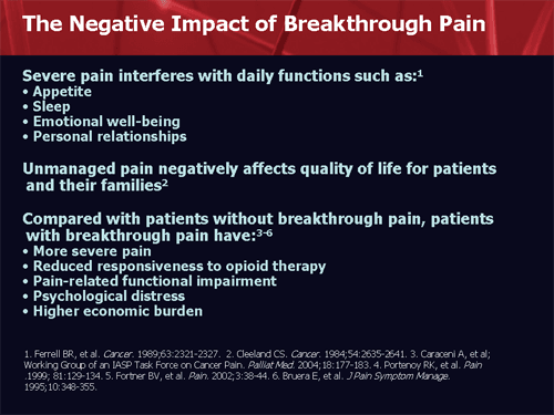 Treatment Landscape for Breakthrough Pain, Cancer (Slides With Transcript)