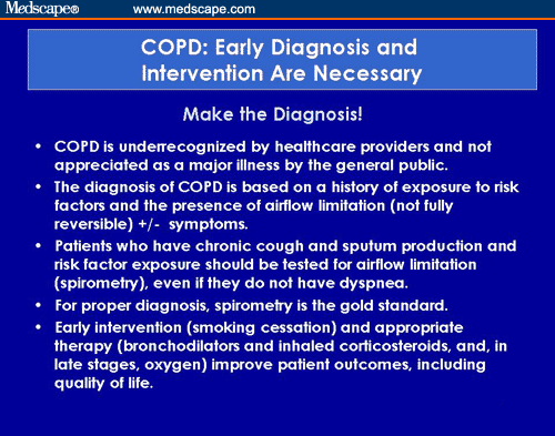 COPD: Awareness, Early Diagnosis, and Intervention