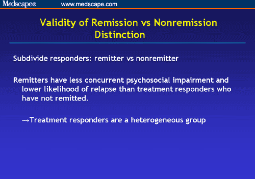 Achieving Remission in Depression: Efficacy and Tolerability Considerations