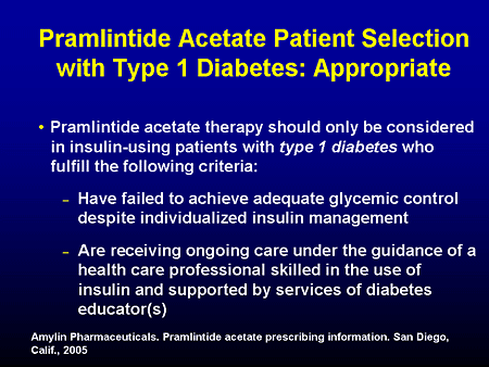 Amylin Replacement for Insulin-Treated Patients With Type 1 or Type 2 ...