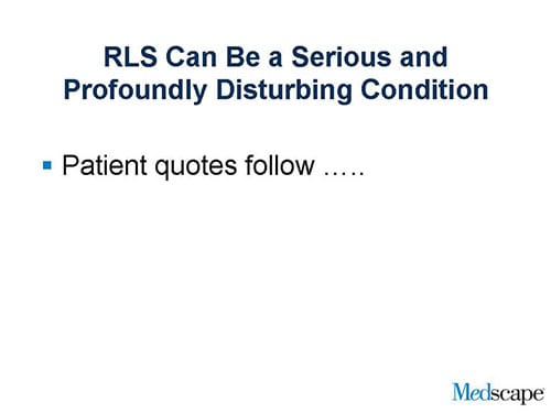 Insights Into Restless Legs Syndrome: Understanding the Patient ...