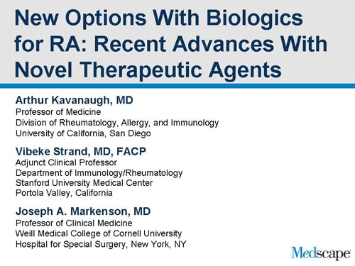 New Options With Biologics for RA: Recent Advances With Novel ...
