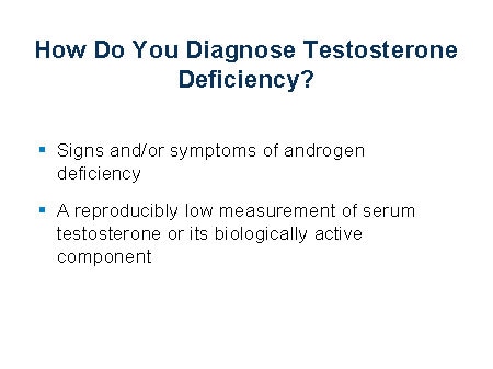 Recognizing and Treating Androgen Deficiency Syndrome in Aging Men ...