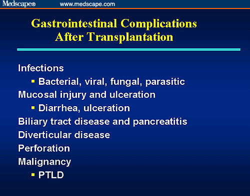 Grand Rounds in Transplantation: Gastrointestinal Complications in ...