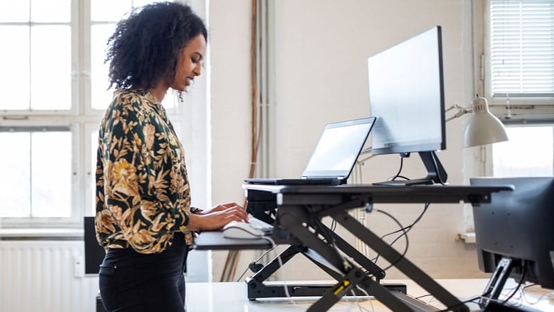 Office Workers' Sitting Time Reduced by Standing Desks
